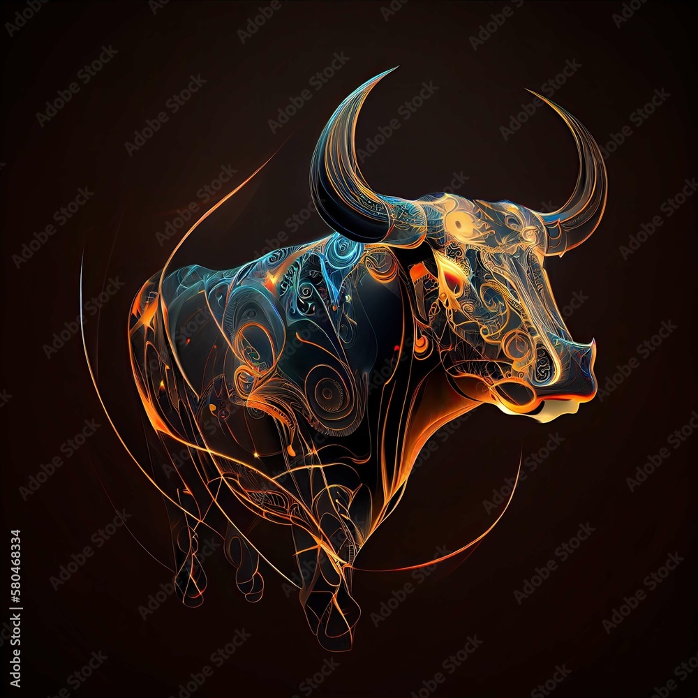 Taurus the bull Zodiac sign astrology Stock Illustration | Adobe Stock