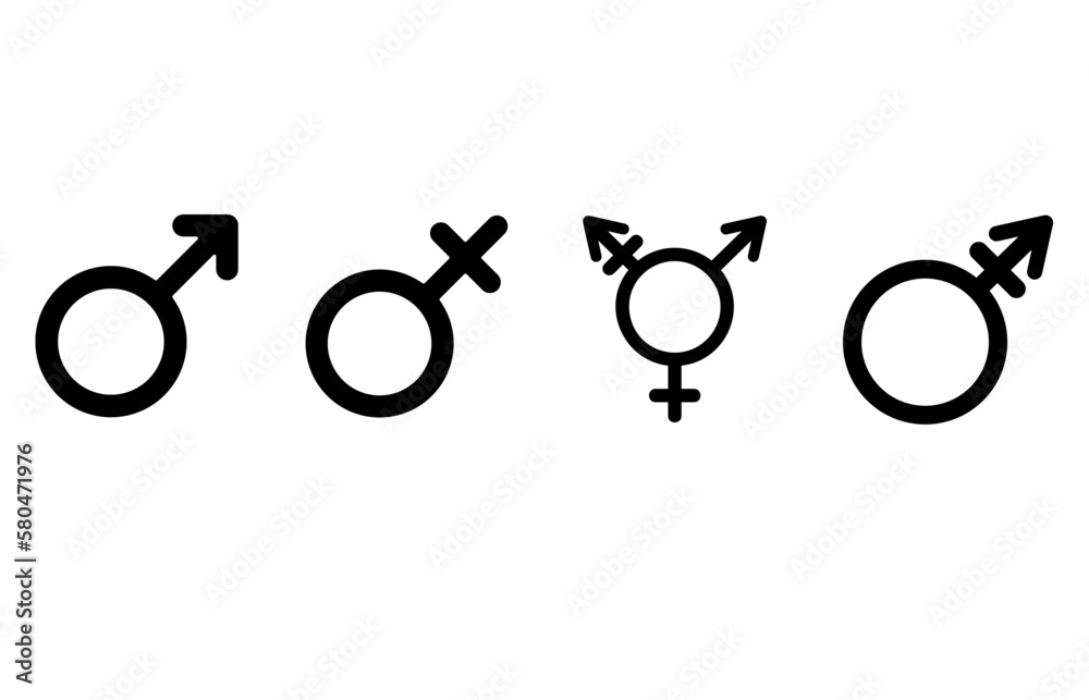 Simple Set of Gender Related Vector Line Icons. Contains such Icons as ...