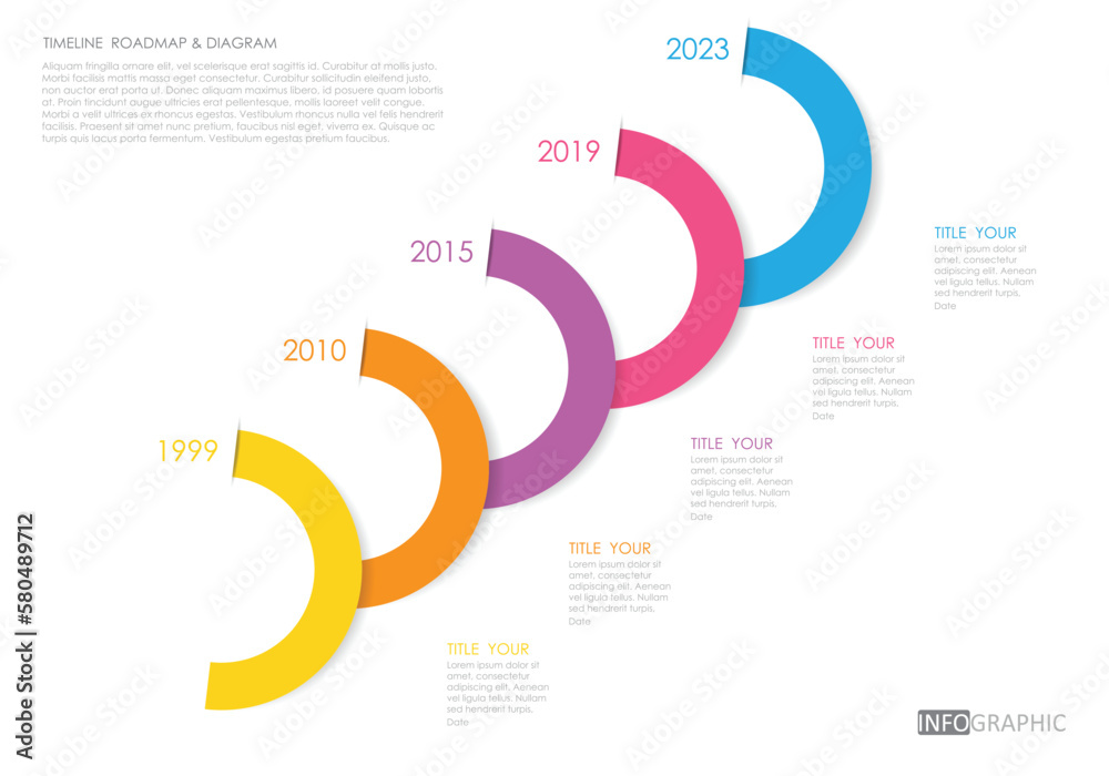 timeline roadmap project diagram Infographic template for business. 5 ...