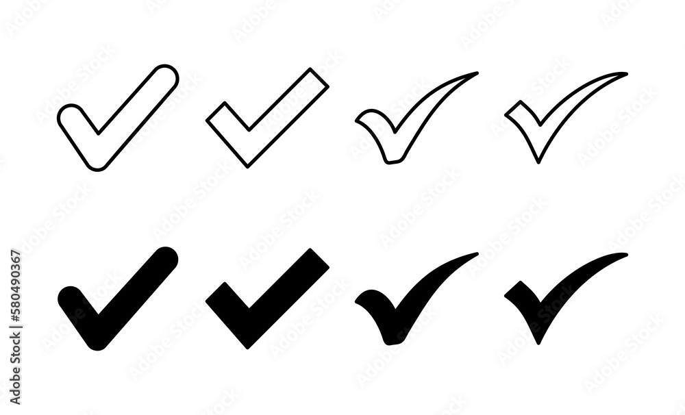 Check mark icon vector for web and mobile app. Tick mark sign and ...
