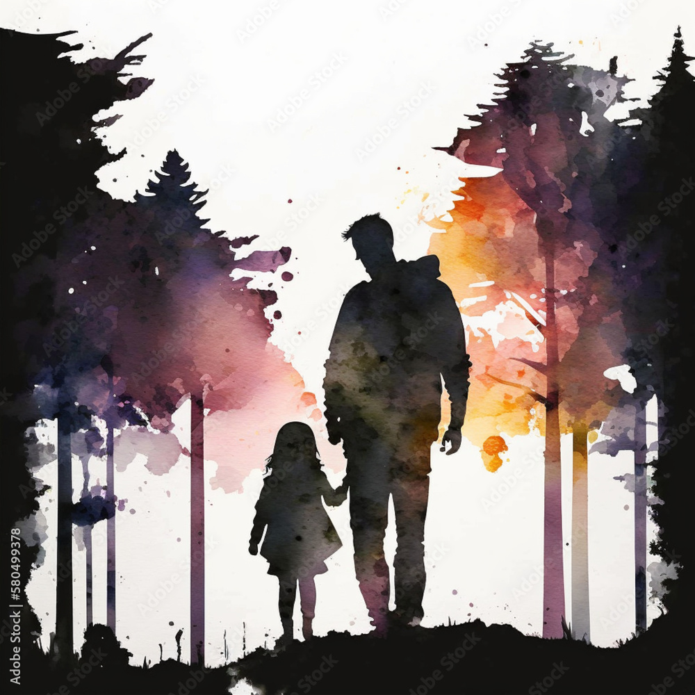 father and daughter having a good relationship created with generative ...