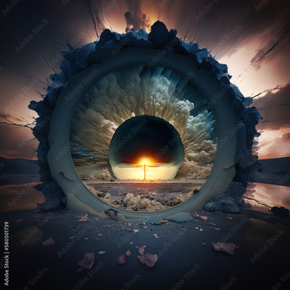 explosion in the Eye Stock Illustration | Adobe Stock