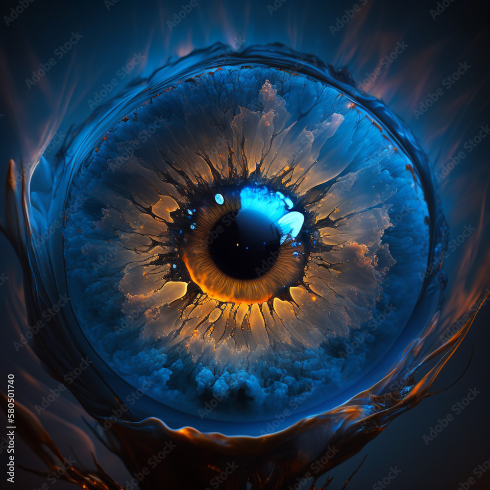 explosion in the Eye Stock Illustration | Adobe Stock