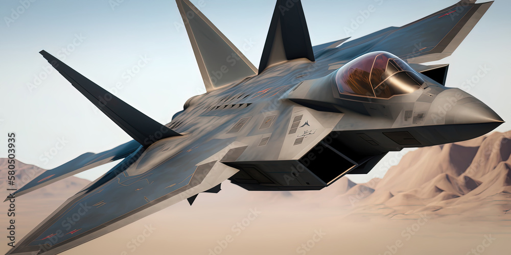 Lockheed Boeing F-22 Raptor 3D model, full matte black tint coating ...