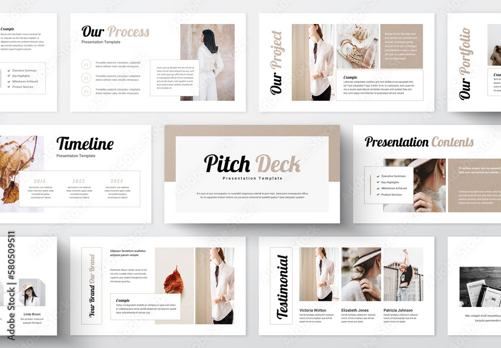 Pitch Deck Business Presentation Layout Stock Template | Adobe Stock