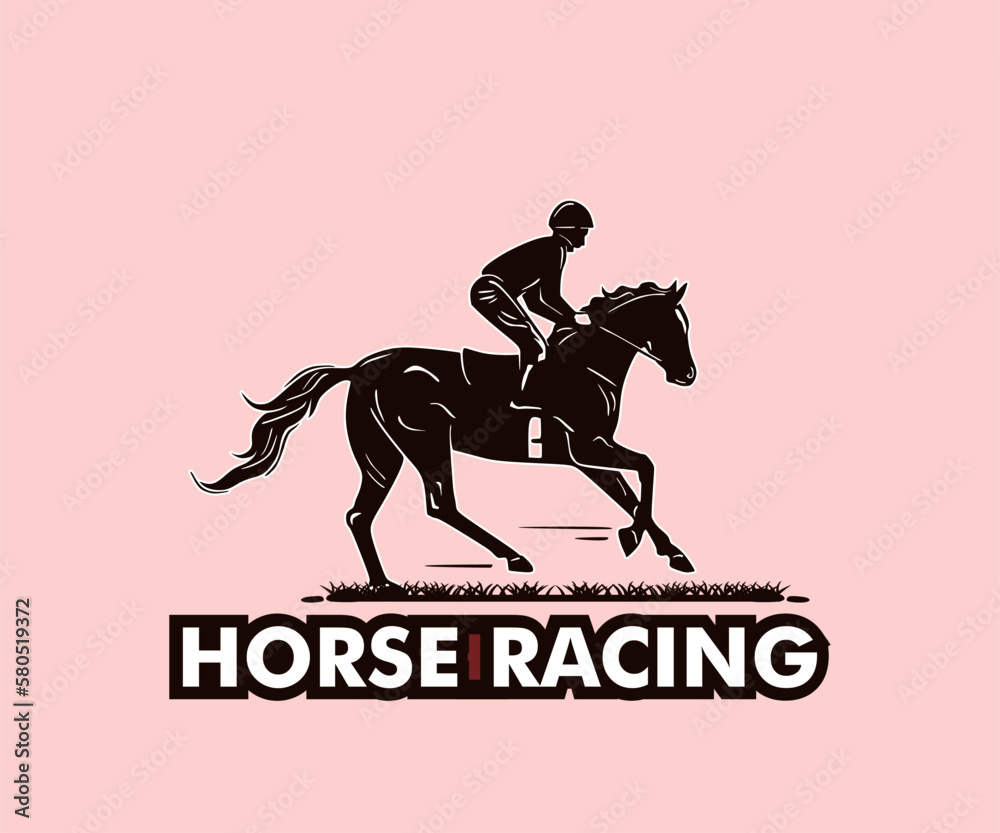 HORSE RACING LOGO, silhouette of smart horse race vector illustrations ...