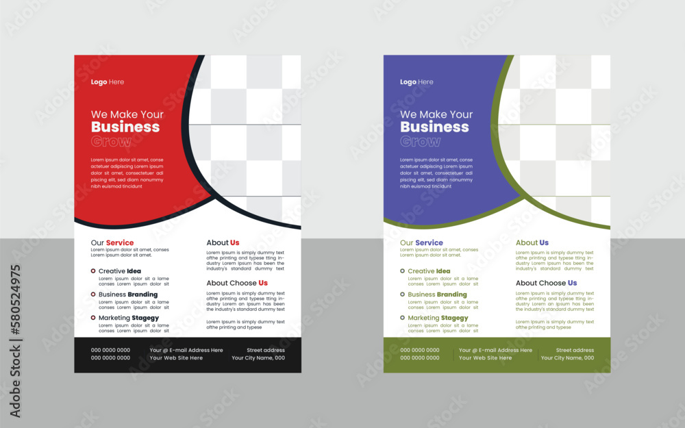 poster flyer pamphlet brochure cover design layout space for photo ...