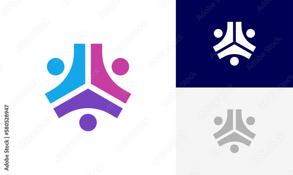 community logo, social community logo, global community logo, human ...