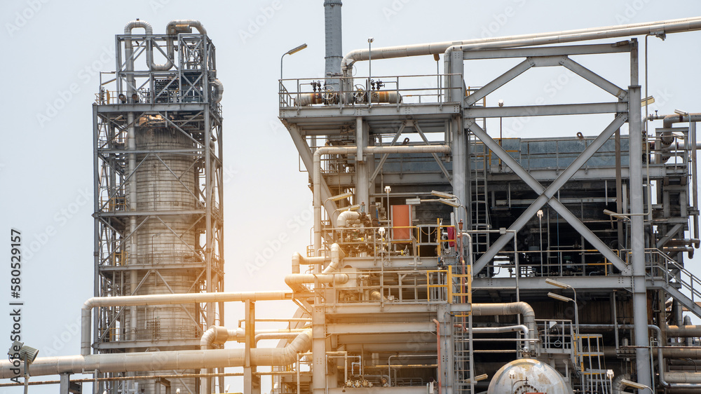 Oil Refinery Gas Chemical Equipment Prodiction import export Concept ...