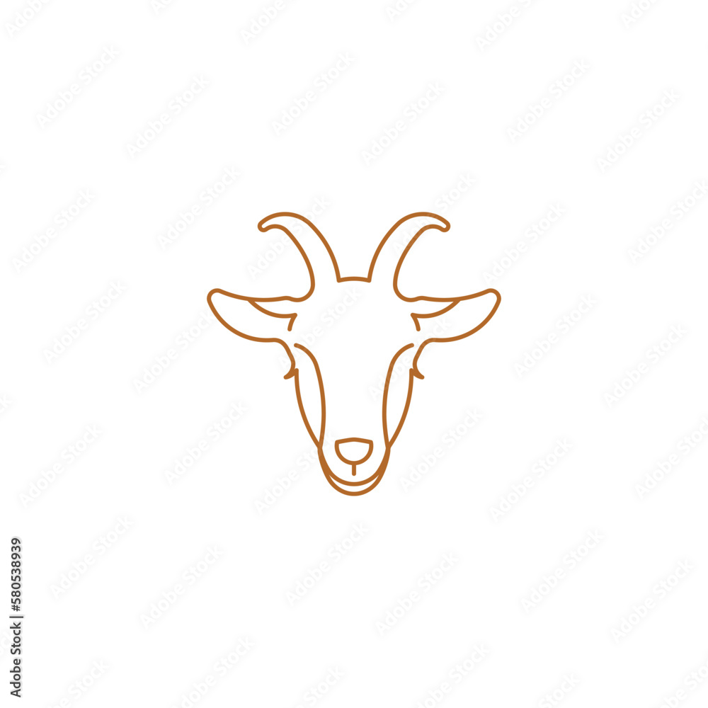 Handsome goat head design for business, icon, web, symbol, logo, design ...