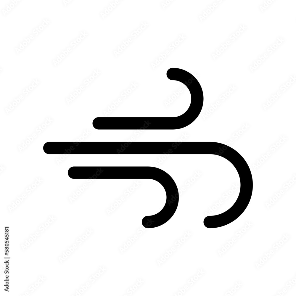 Editable blowing wind vector icon. Part of a big icon set family ...
