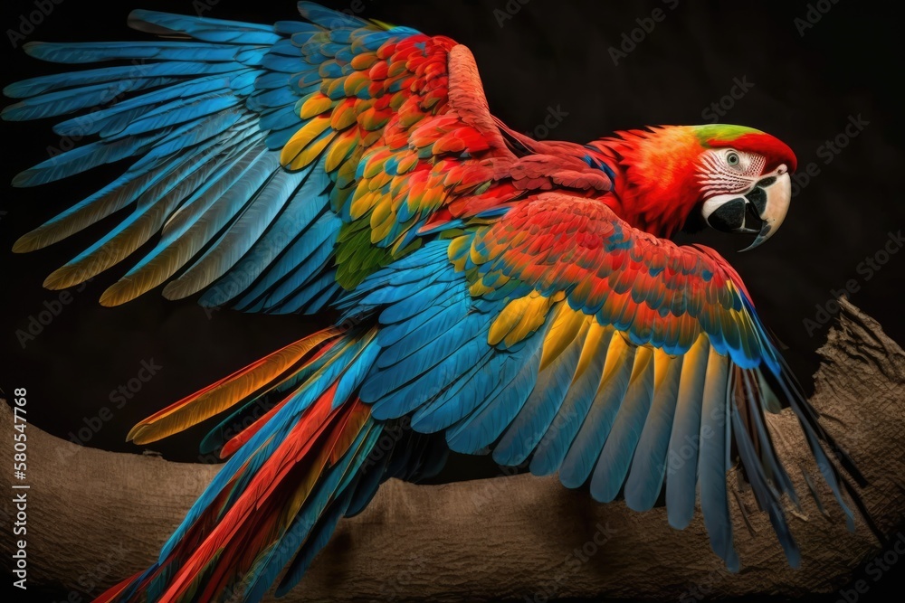 The Scarlet Macaw is a large, colorful macaw that is native to humid ...