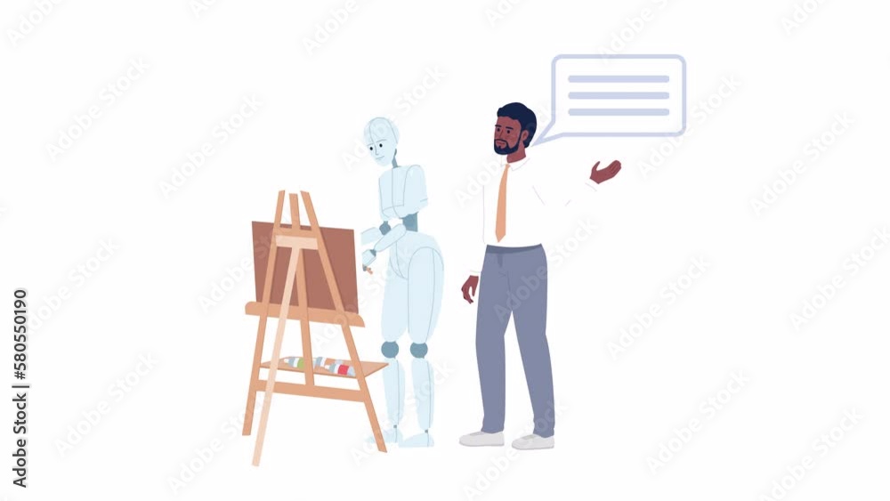 Animated AI painting generator app. Artificial intelligence artist and ...