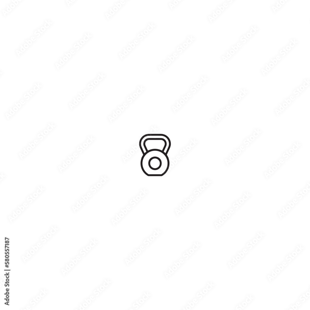 Kg weight stone icon. Simple style gym poster background symbol. Kg ...