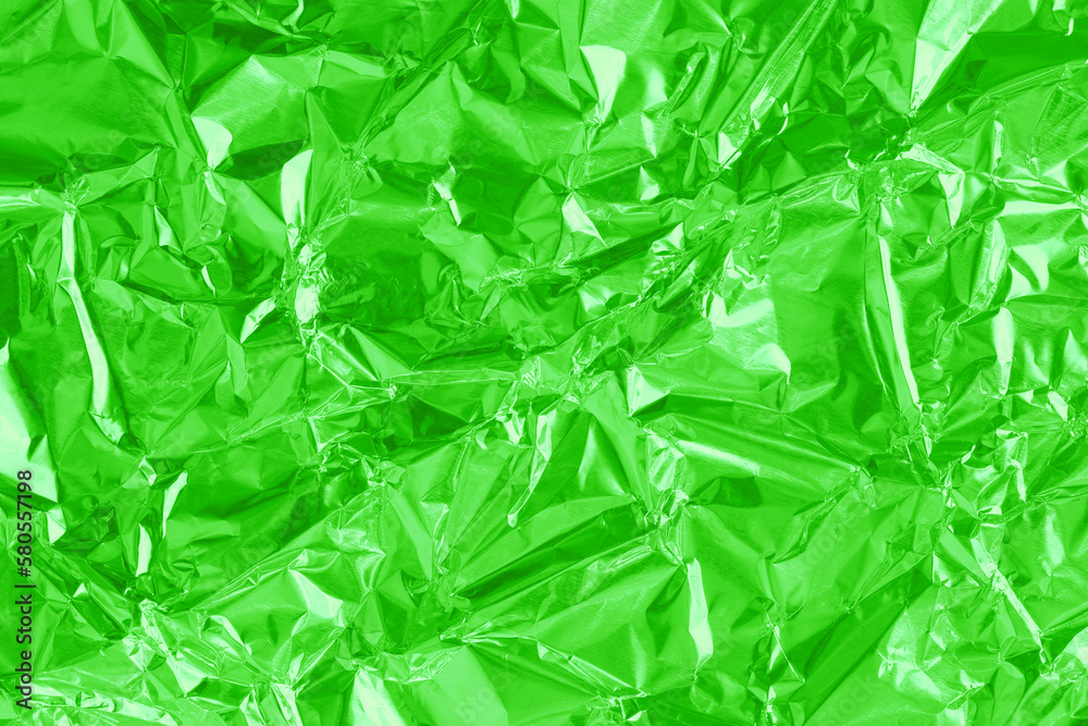 Shiny green lime foil texture background, pattern of wrapping paper ...
