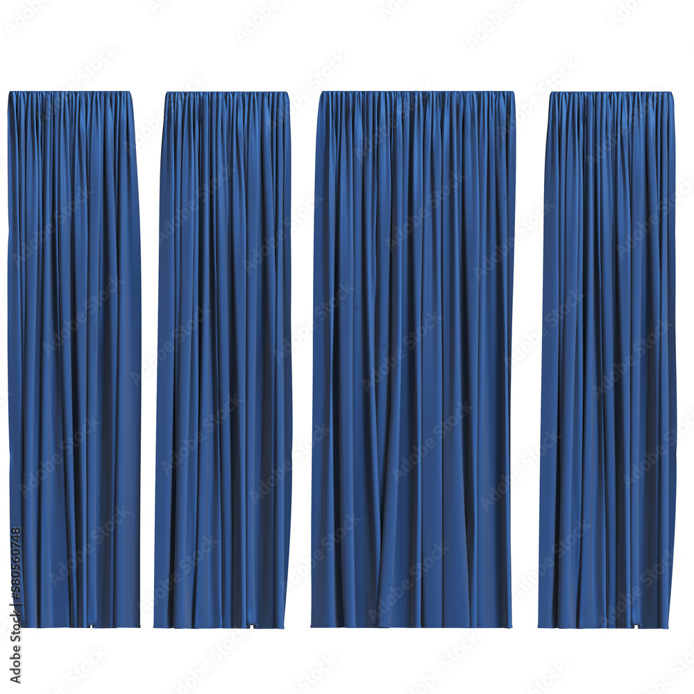 curtain isolated on a transparent background, 3D illustration, cg ...
