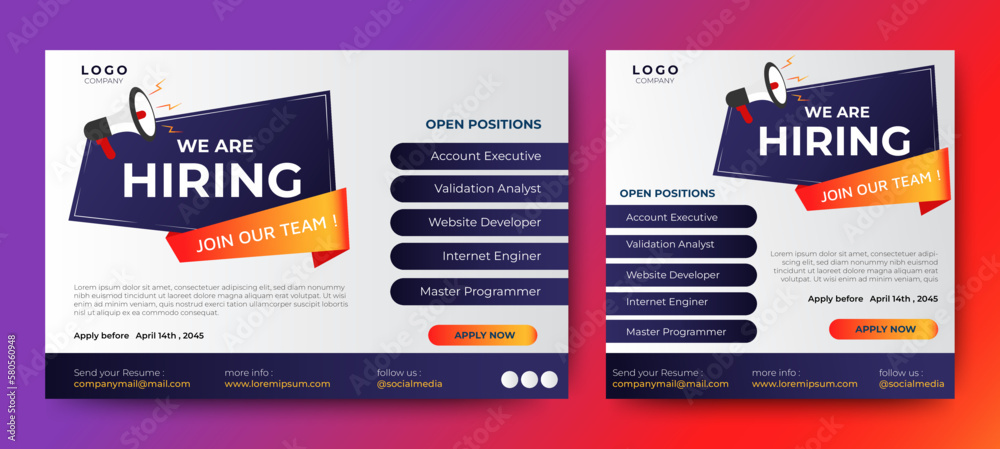 Recruitment advertising template. Recruitment Poster, Job hiring poster ...