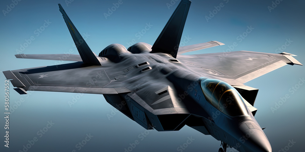 Lockheed Boeing F-22 Raptor model, full matte black tint coating ...