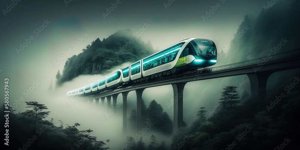 futuristic high-tech monorail running through Zhangjiajie National ...