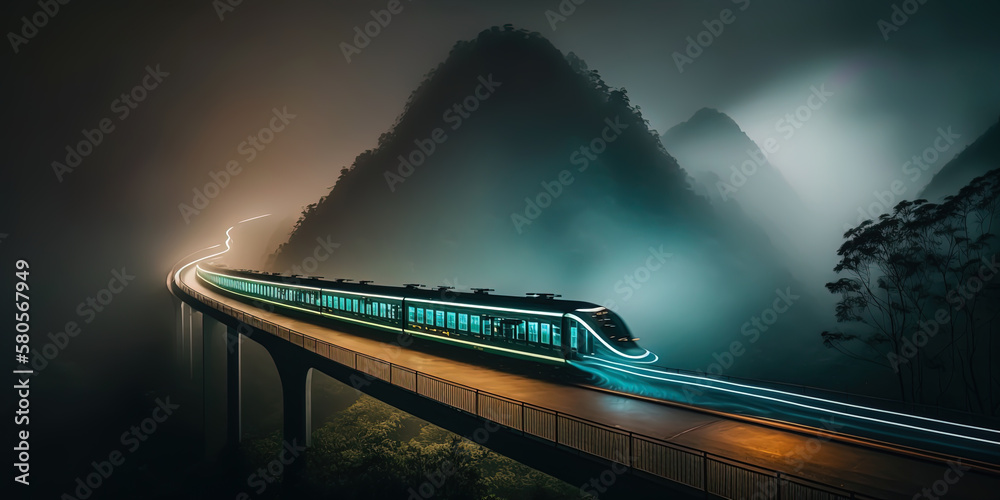 futuristic high-tech monorail running through Zhangjiajie National ...