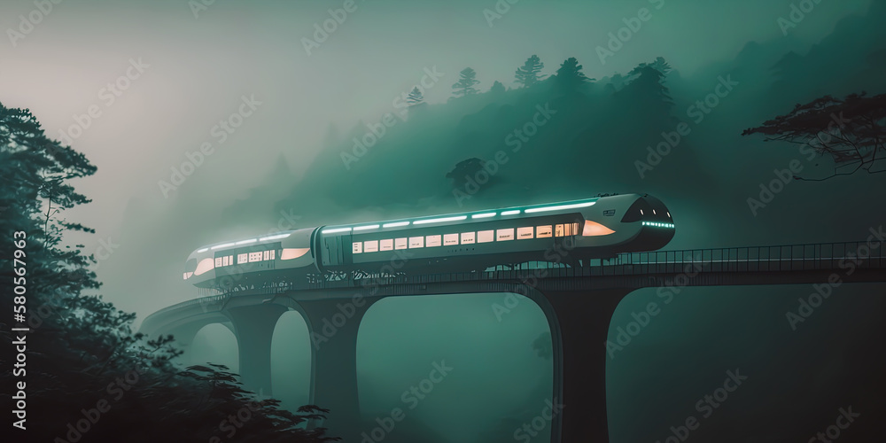 futuristic high-tech monorail running through Zhangjiajie National ...