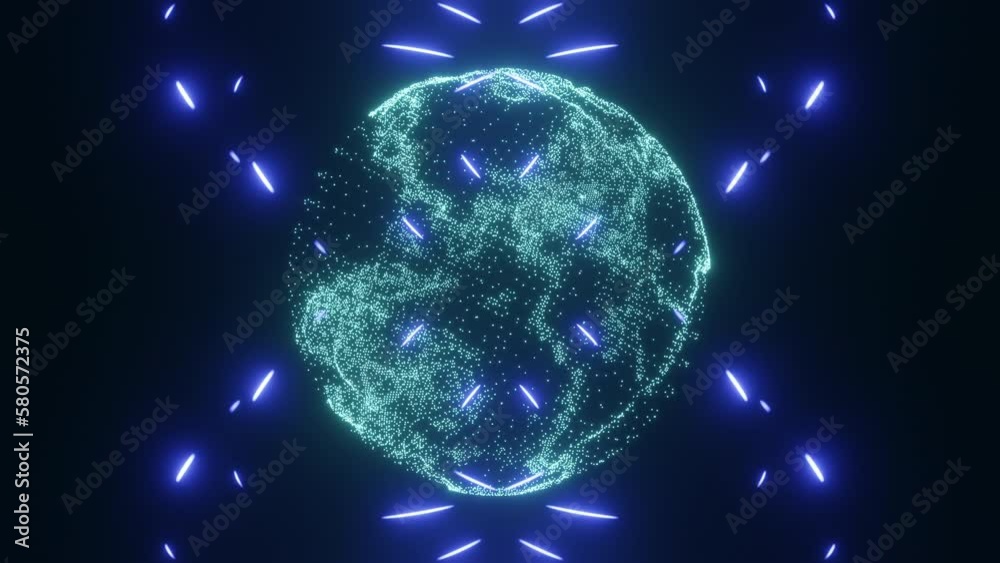 Communication concept for the future world with earth globe rotating ...