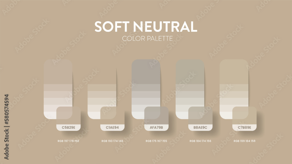 Color palette in Neutral colour theme collections. Color inspiration or ...