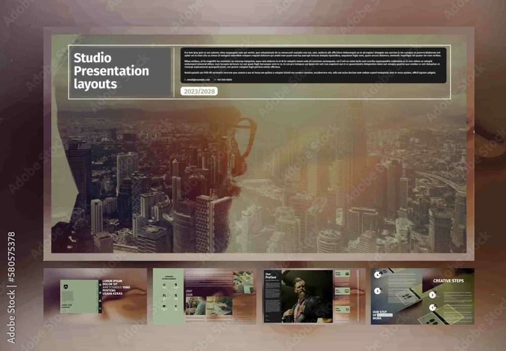 Modern Studio Presentation Layouts Stock Template | Adobe Stock