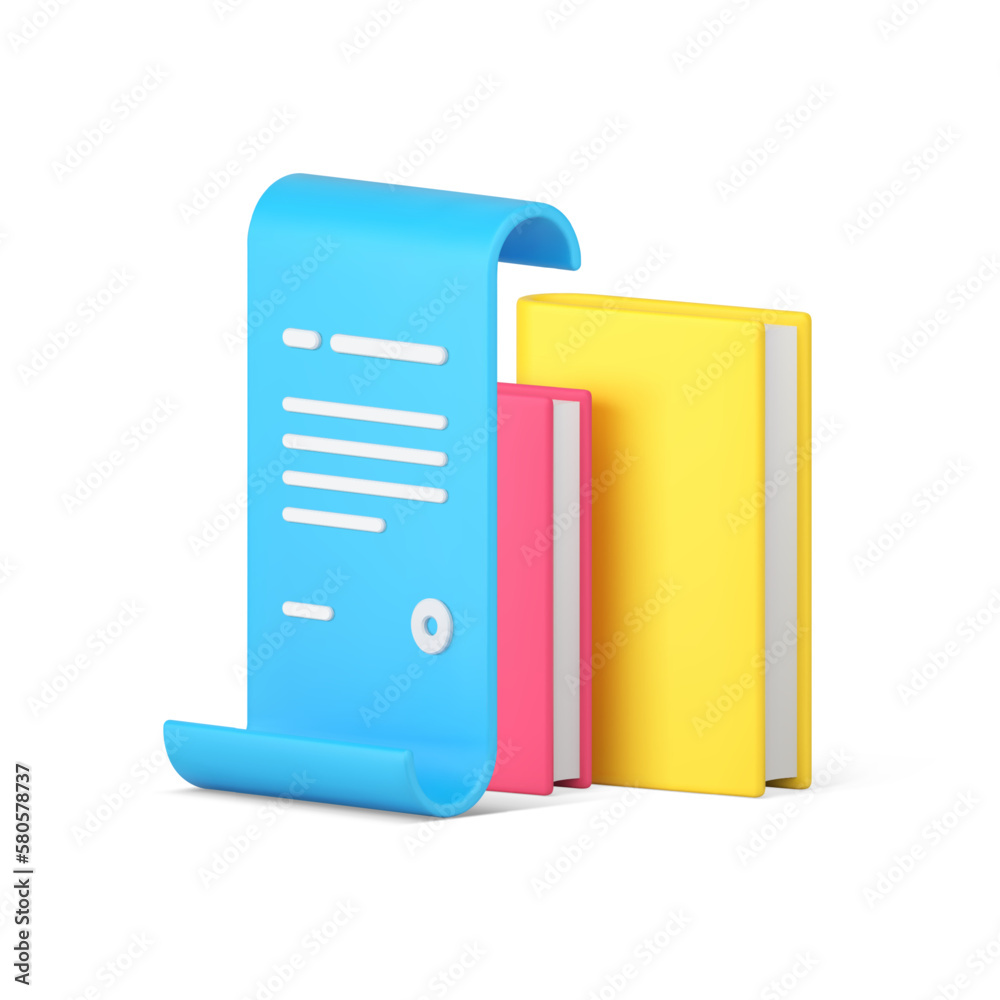 List of book reading task management educational examination check 3d ...