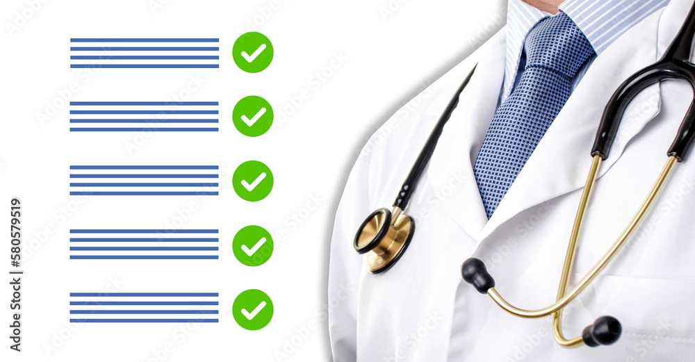 Checklist background. Clipboard on wooden table. Good results is a good ...