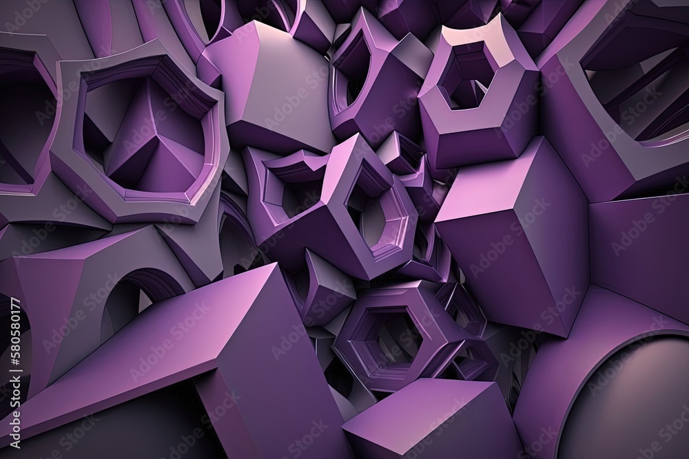 3d Geometric Shapes In Art