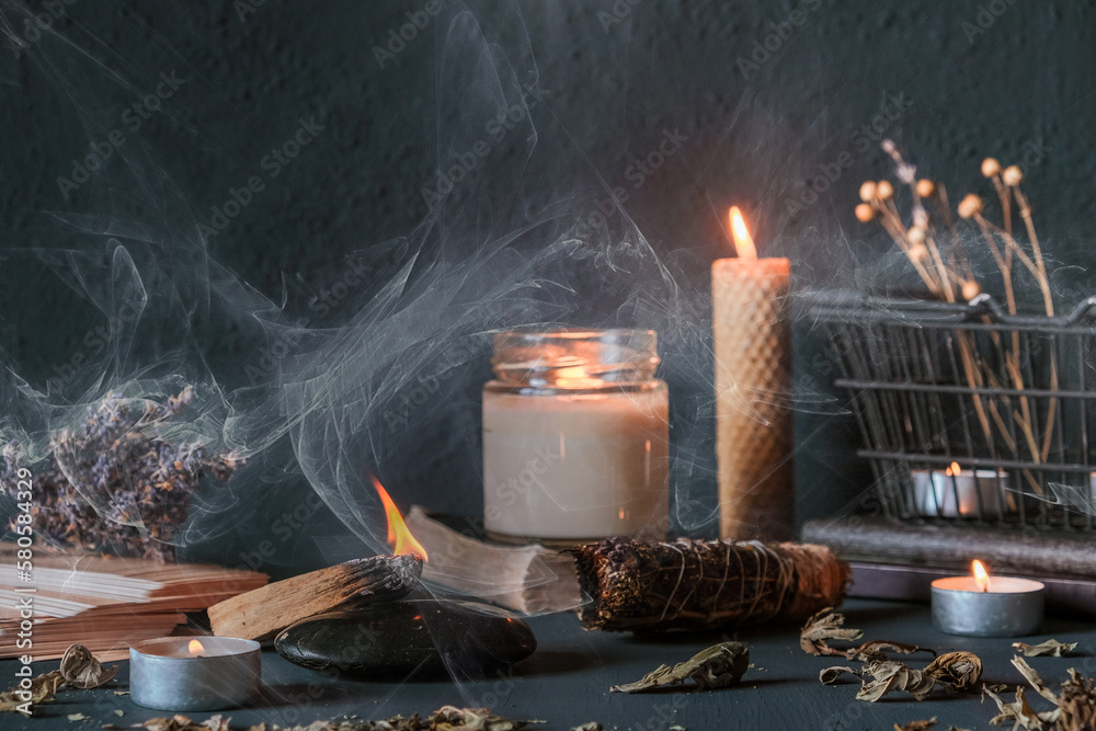 Tarot, astrology,Esoteric, Occult mystical ritual scene of sorcery ...