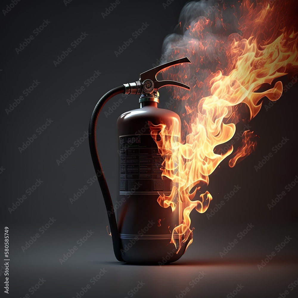 fire extinguisher directed towards the department burn flames big will ...