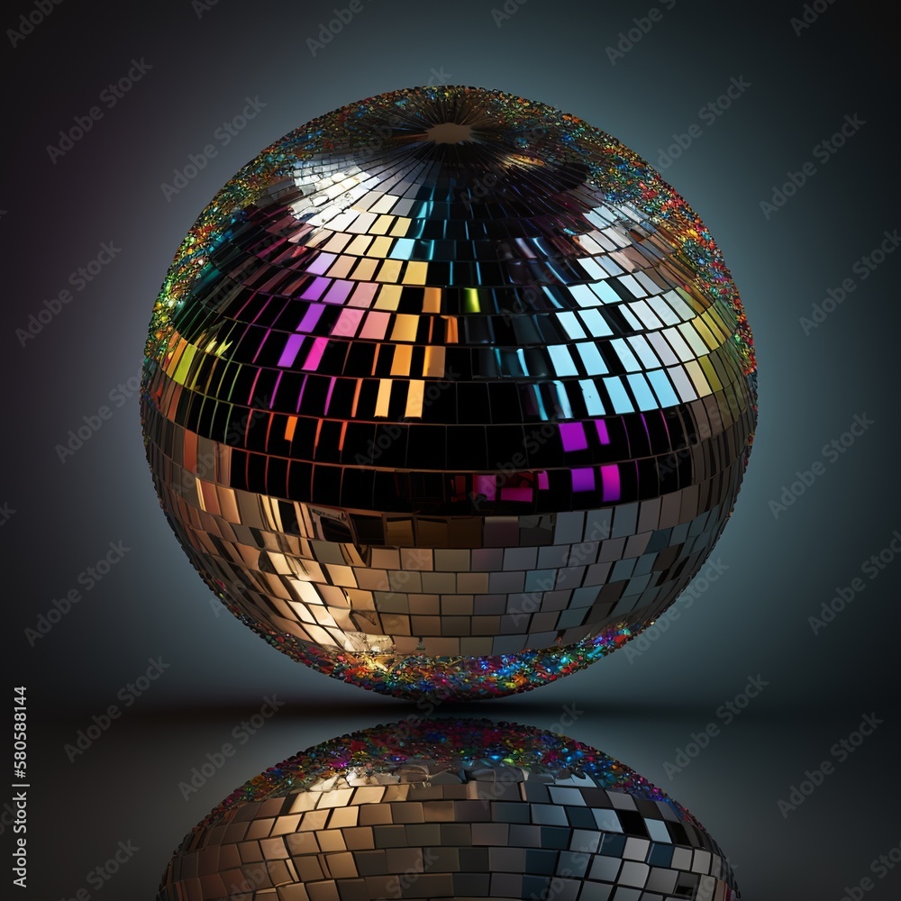 Mirror Disco Ball sparkling bright night party time dance max volume ...