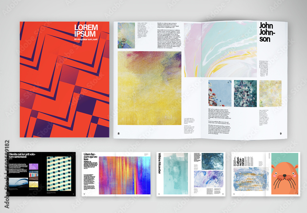 Essential Art Exhibition Magazine Stock Template | Adobe Stock