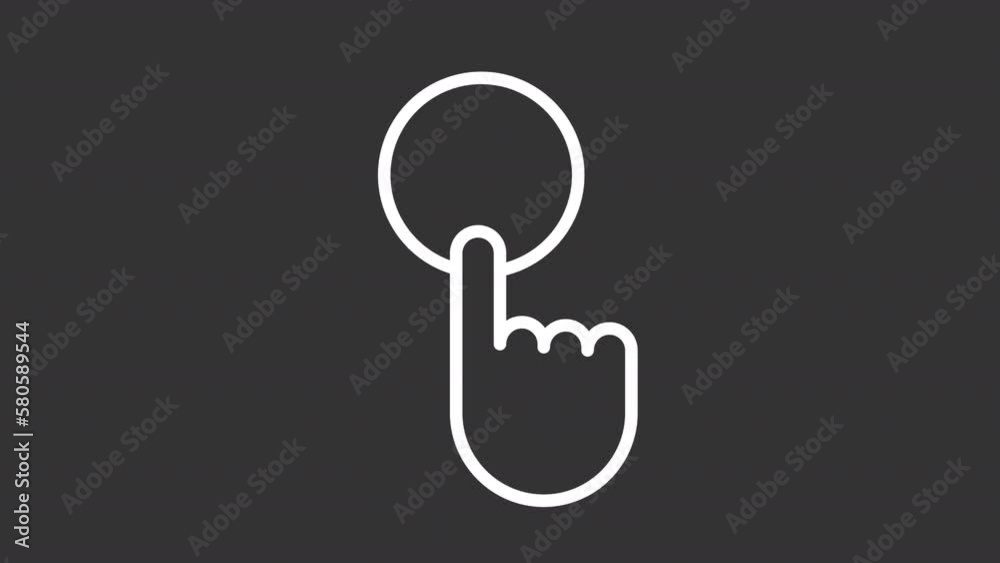 Animated error white line icon. Operation failure. Fail to choose. Loop ...