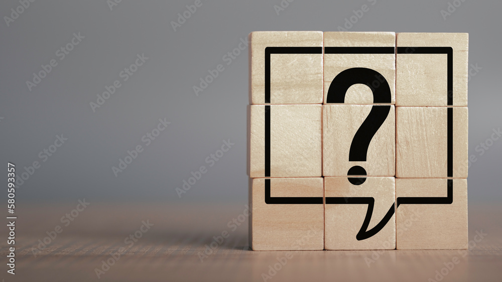 Problem and solution, Root cause analysis concepts. Question mark ...