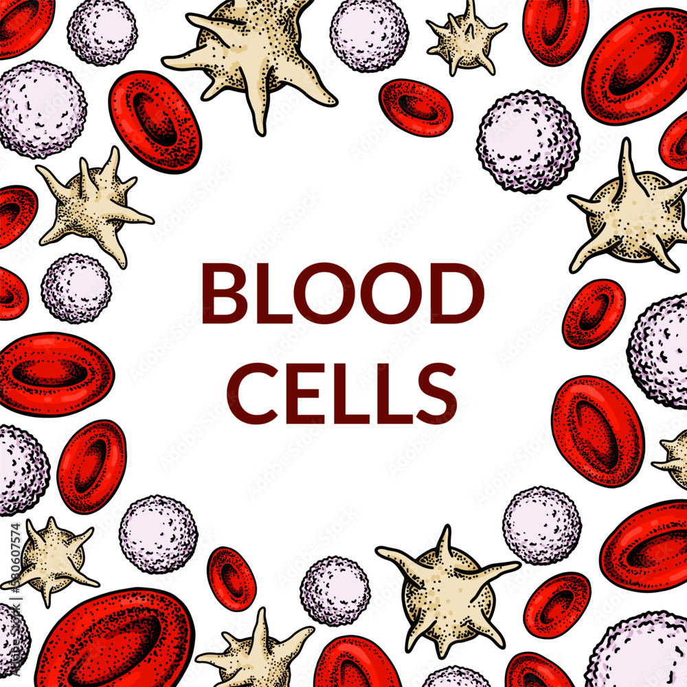 Blood cells background. Design for blood test, anemia, donation ...