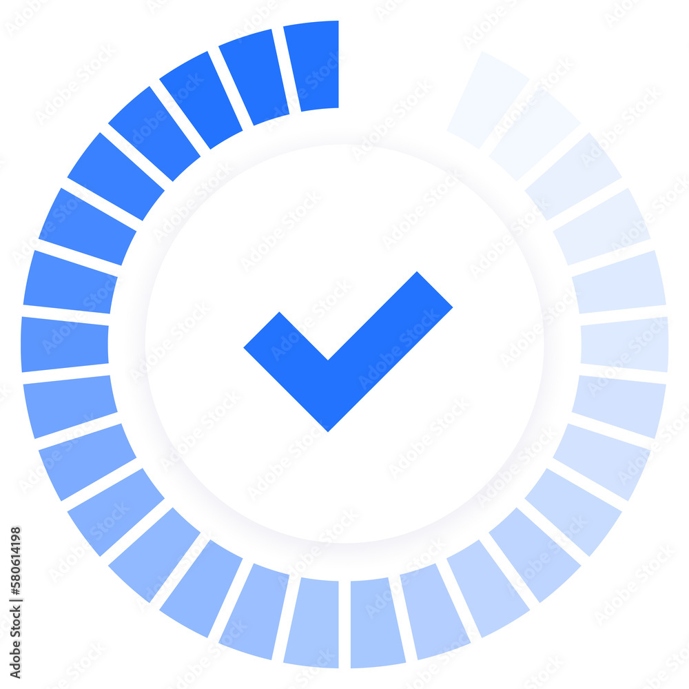 completed progress bar design Stock Illustration | Adobe Stock