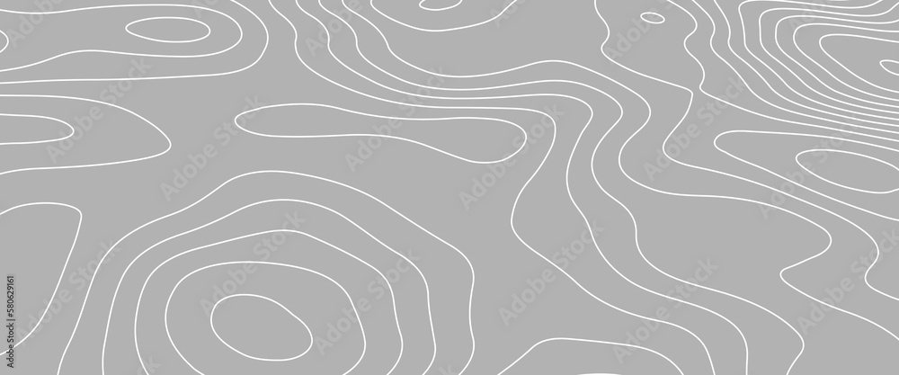 Background of the topographic map. Elevation contouring outline ...