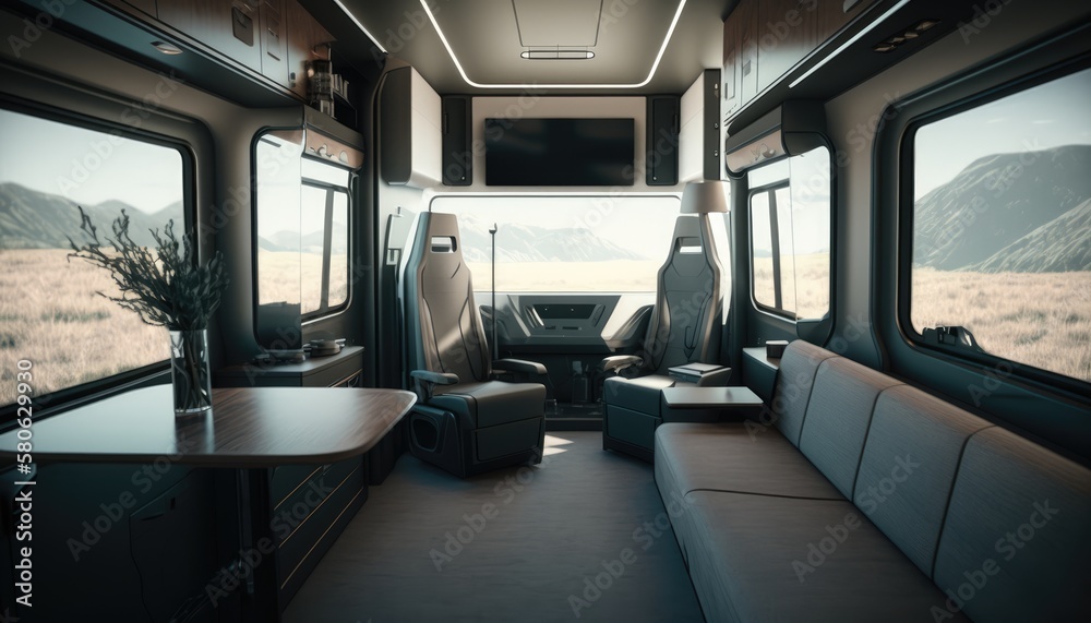 Future of Road Trips with an Autonomous Tesla Semi RV Futuristic ...