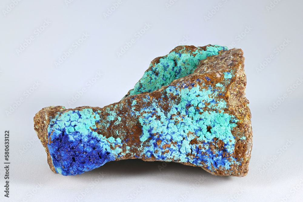 Azurite is a soft, deep-blue copper carbonate mineral, also known as ...
