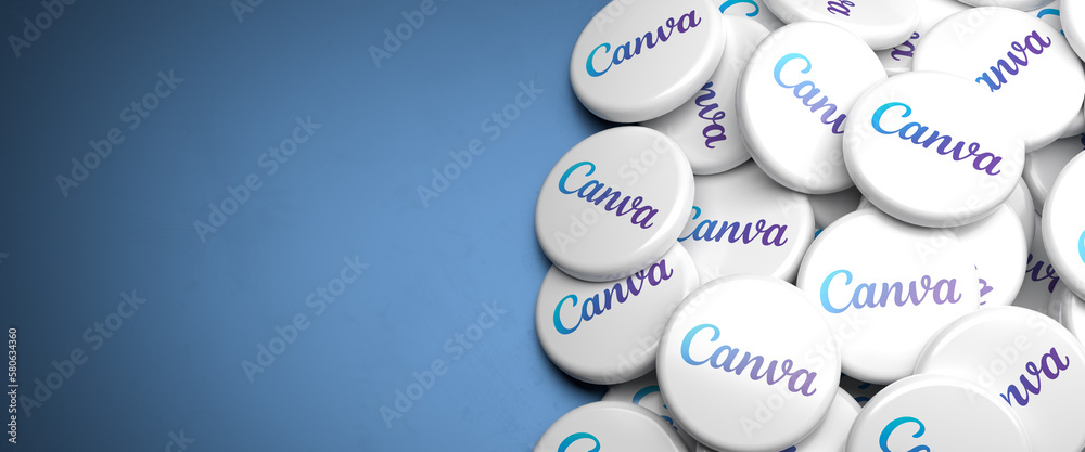 Logos of Canva the graphic design platform for social media graphics ...