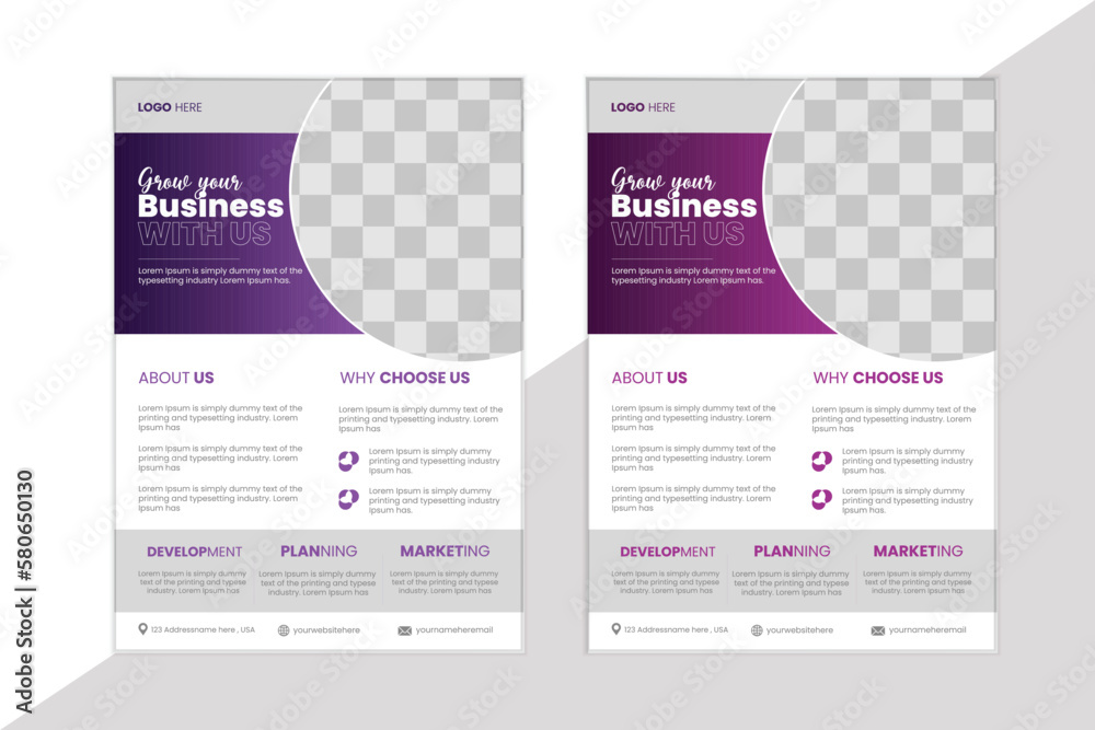 tempCorporate business flyer template design set, vector illustration ...
