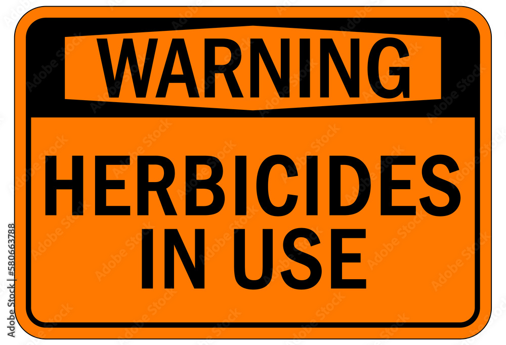 Pesticide chemical hazard sign and labels herbicide in use Stock Vector ...