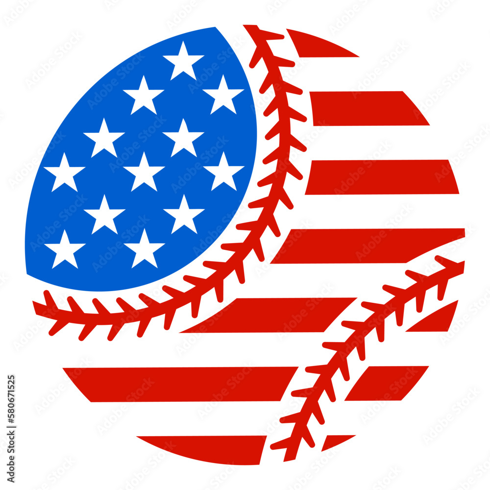 Sports design for baseball fans in stars and stripes. Baseball theme ...