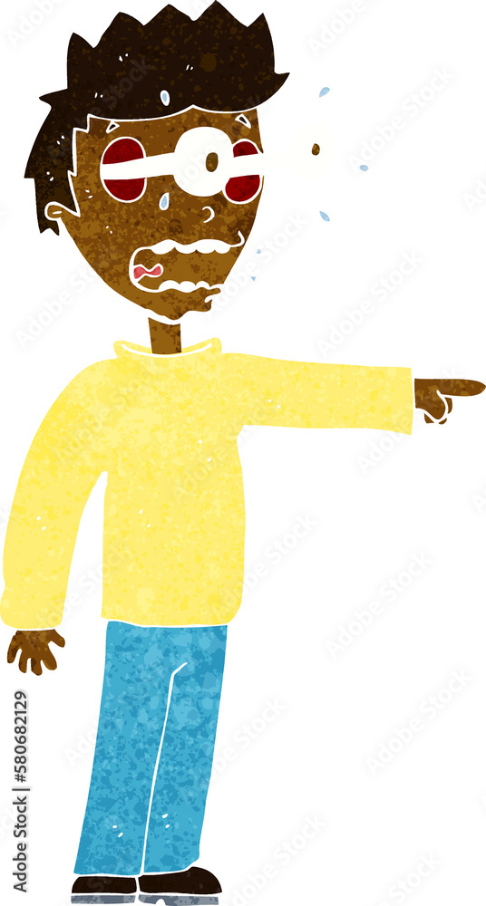 cartoon man with popping out eyes Stock Illustration | Adobe Stock