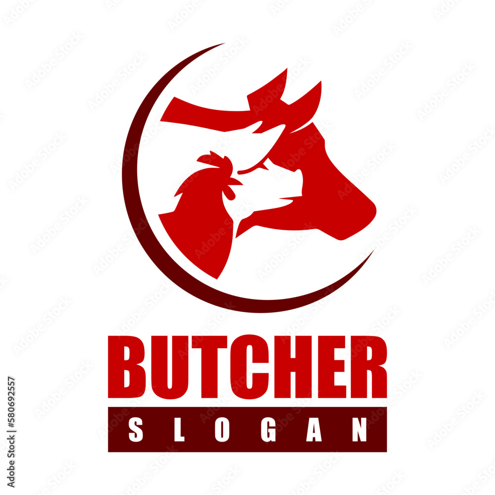 logo artisan boucher boucherie charcuterie Stock Vector | Adobe Stock