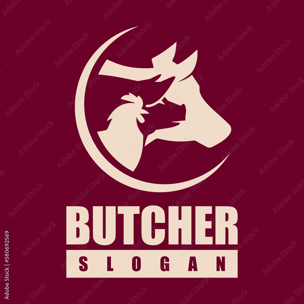 logo artisan boucher boucherie charcuterie Stock Vector | Adobe Stock
