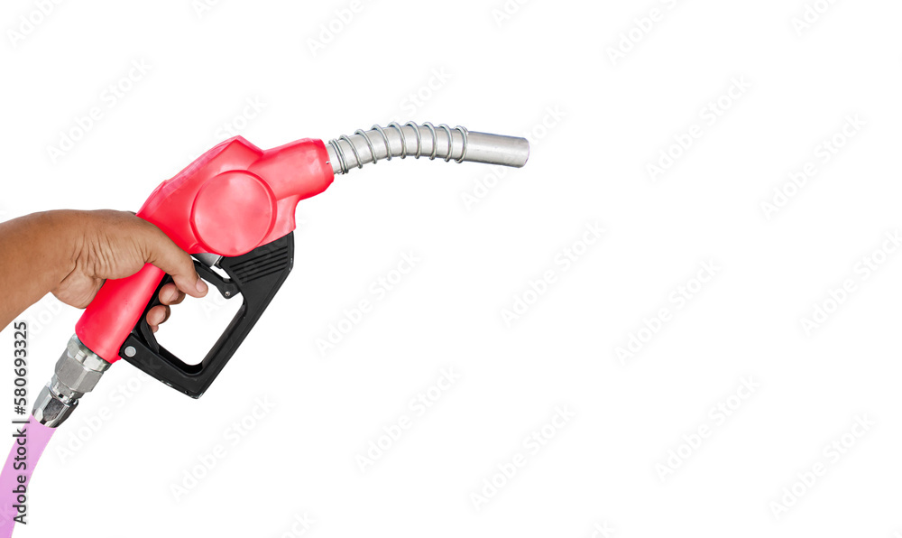 Oil dispenser handle, green color that separates from the background ...